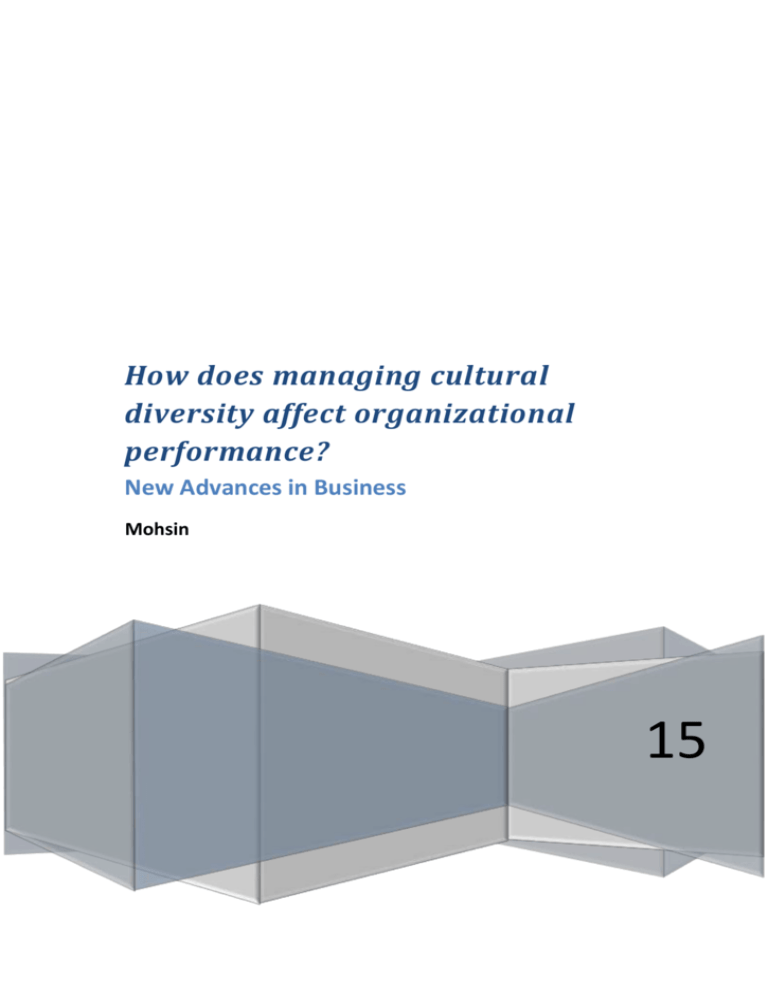 How does managing cultural diversity affect organizational