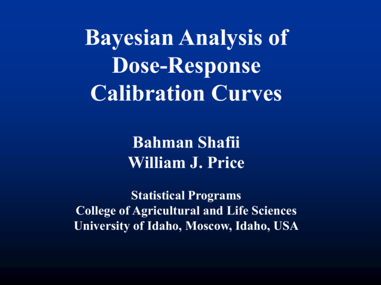 Bayesian Analysis Of Dose Response Calibration Curves