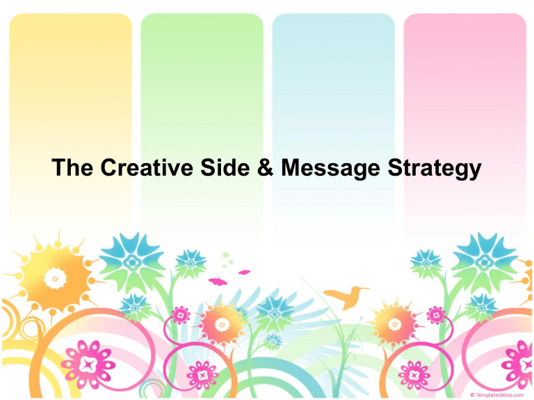 The Creative Side and Message Strategy