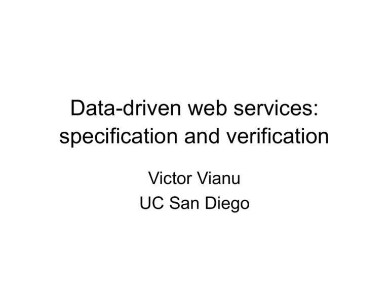 Data Driven Web Services