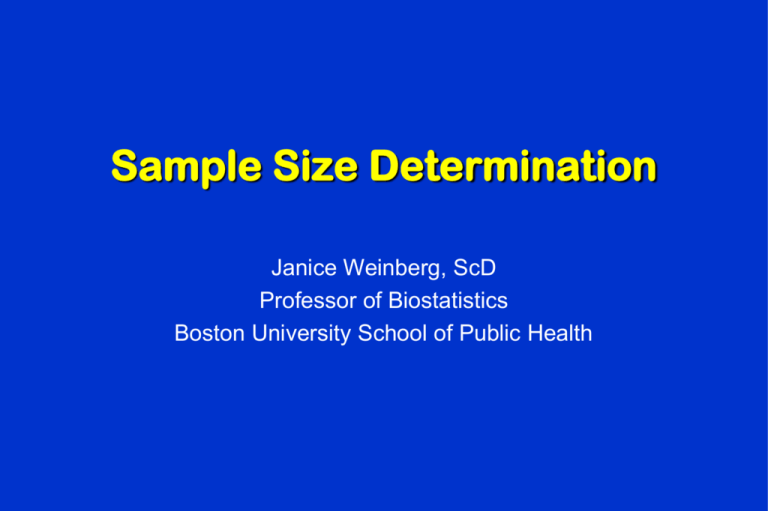Sample Size Determination In Clinical Research Sample Size Determination In Clinical Research