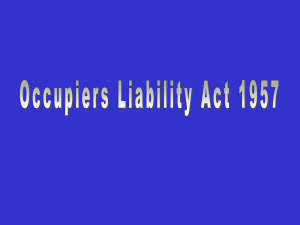 Occupiers Liability