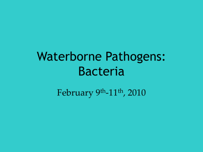 Transmission Pathways: Waterborne Disease