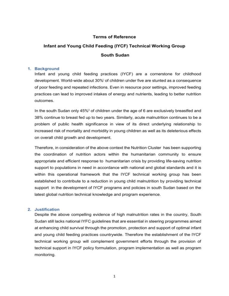 Sample Infant and Young Child Feeding (IYCF