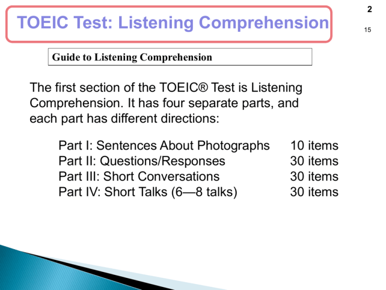 TOEIC Test: Lesson 4