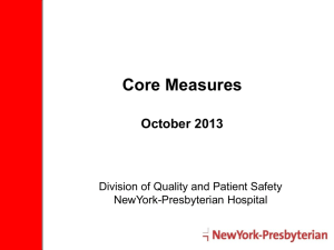 Overview of the TJC/CMS VTE Core Measures