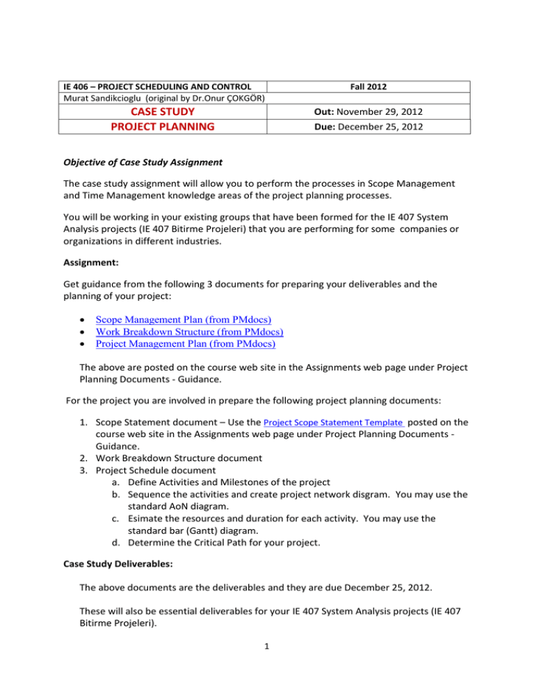 Objective of Case Study Assignment