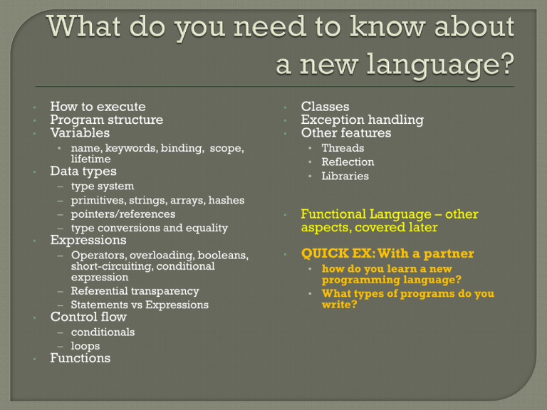Programming Language Concepts