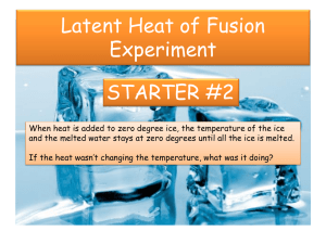 Latent Heat of Fusion Lab: Experiment & Calculations
