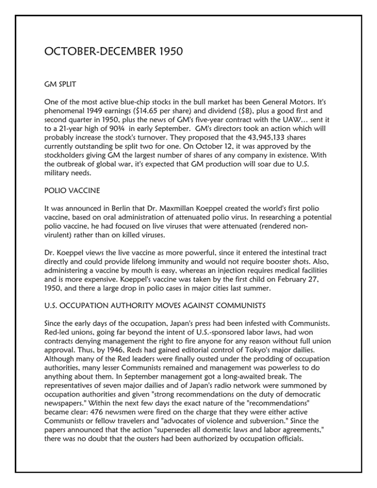 october-december 1950