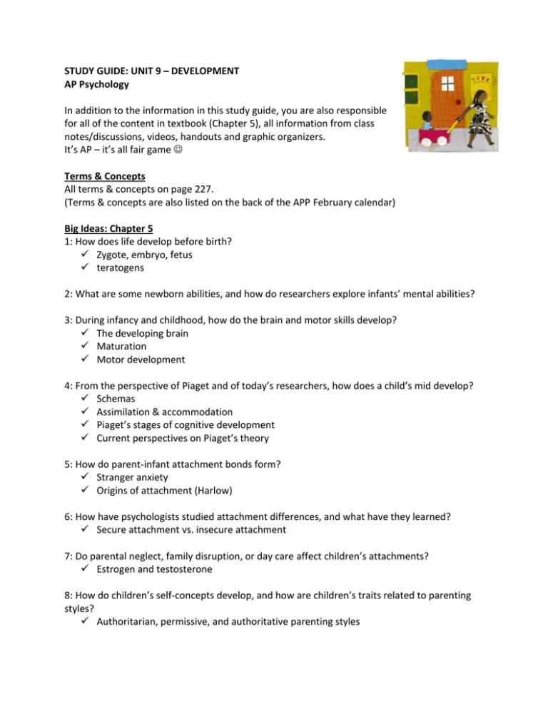 AP Psychology: Unit 9 Development Study Guide