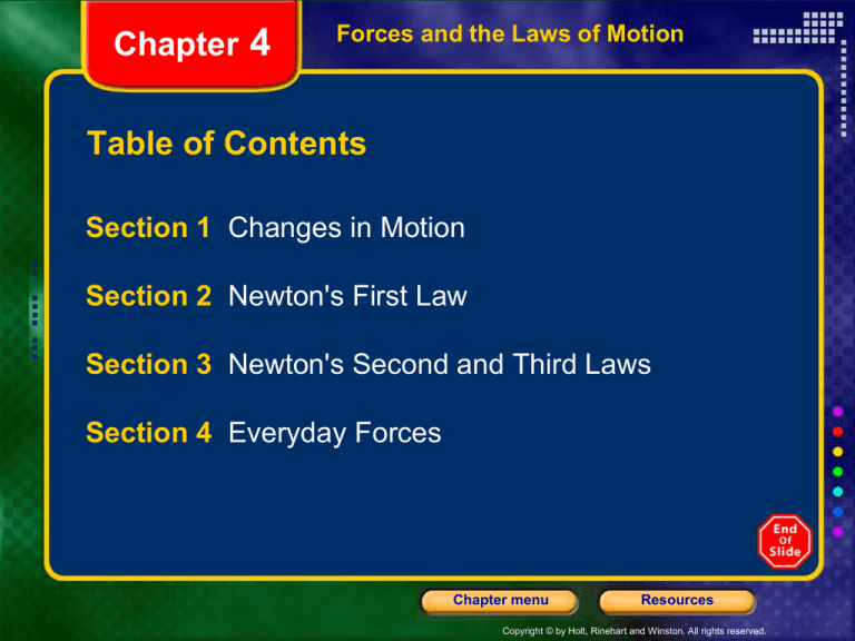 physics chapter 4 powerpoint notes