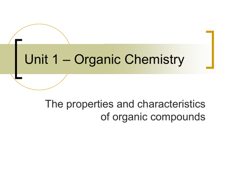 Properties of Organic Compounds