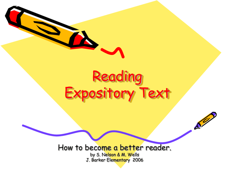 Expository Text in Reading