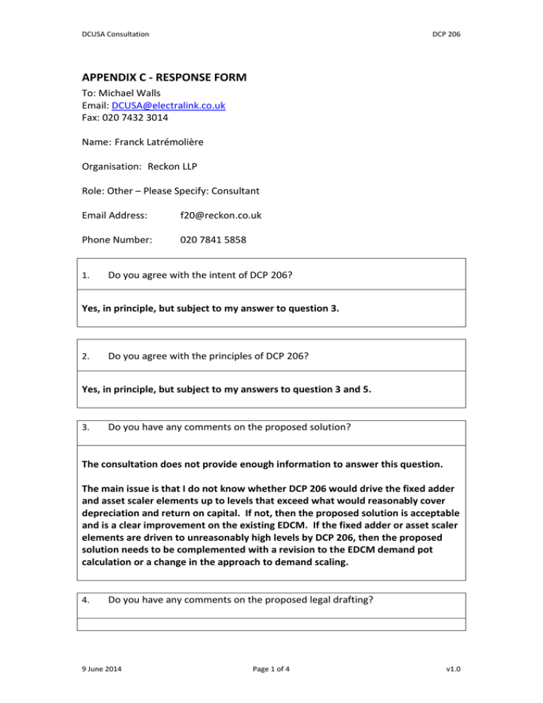 DCP 206 Response From Reckon LLP 4 Pages dcp-206-response-from-reckon-llp-4-pages