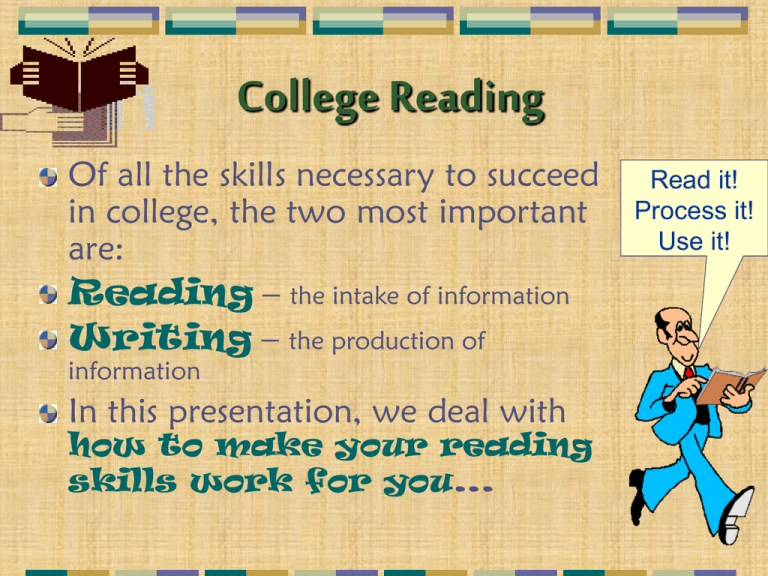 College Reading Skills: Strategies for Success