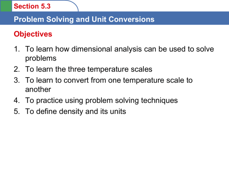 Chapter 5 Problem Solving And Unit Conversions