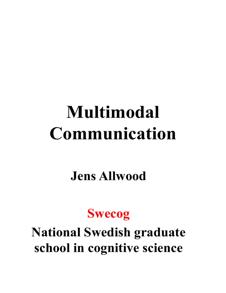 Multimodal Communication: Theory & Applications