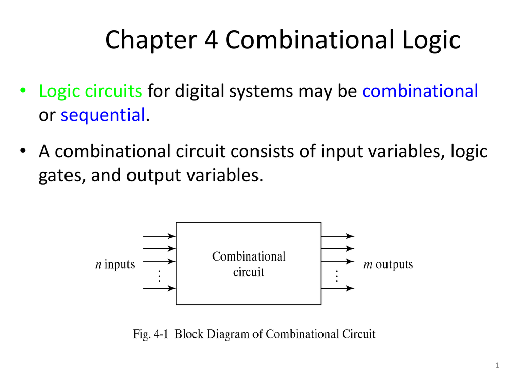 Combinational Logic Circuit And Sequential Circuit Diagram