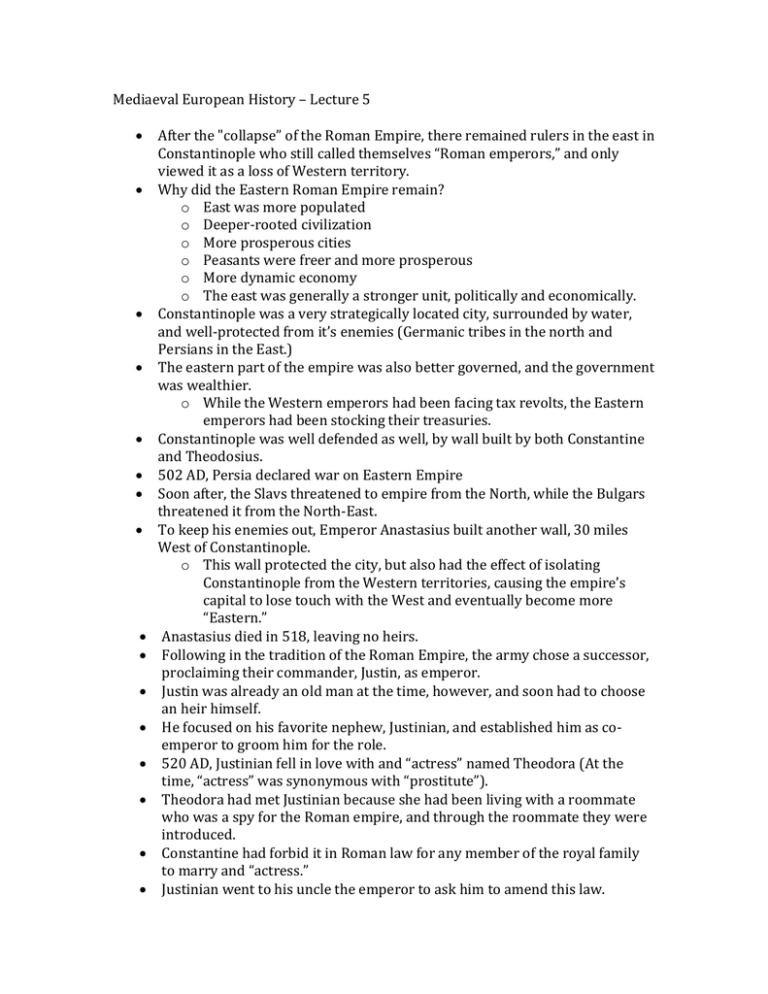History Lecture 5 Notes