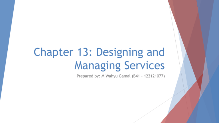 Service Design & Management: Marketing Strategies