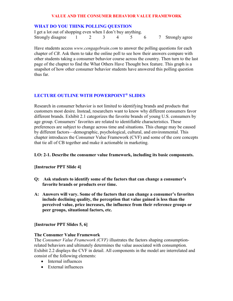 The Consumer Value Framework