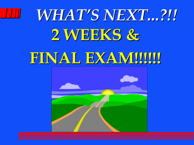 last two weeks presentation