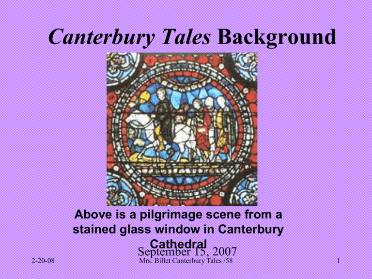 Canterbury Tales Background