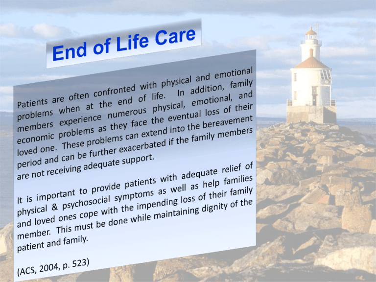 Ethics & End-of-Life Care: Palliative & Hospice