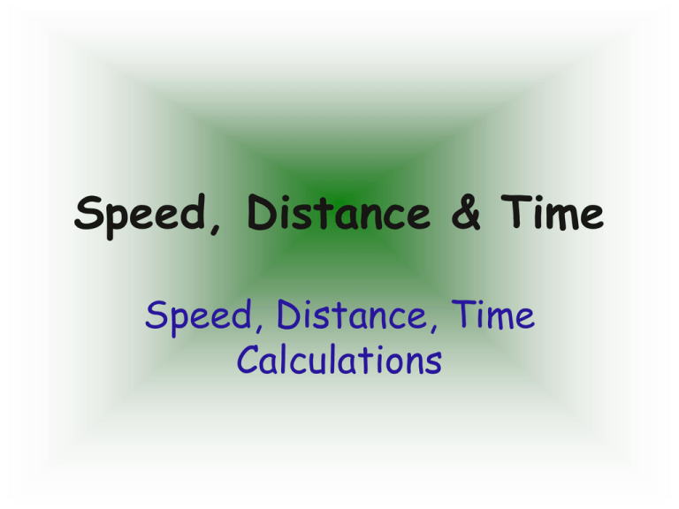 Speed, Distance, Time Calculations: Formulas & Examples