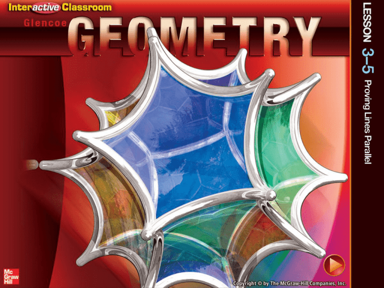 Proving Lines Parallel: Geometry Lesson 3-5