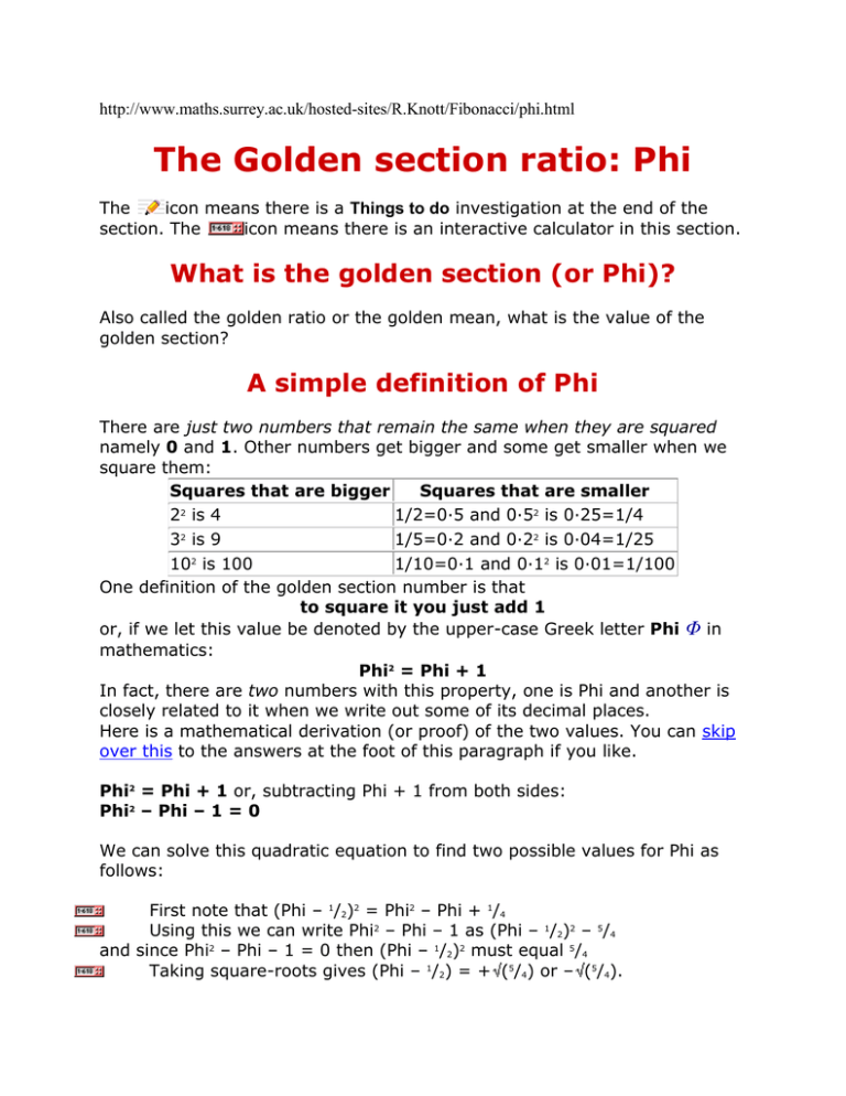 Golden Ratio (Phi): Definition, Fibonacci, and Properties