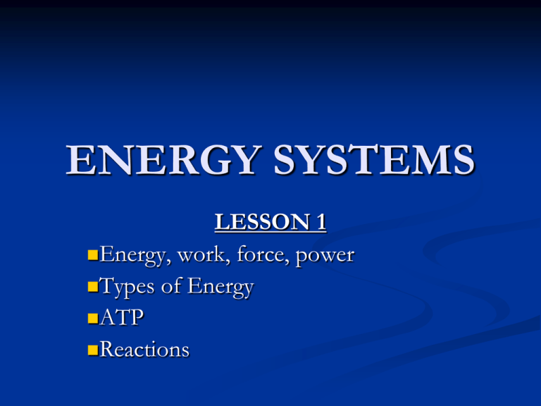 ENERGY SYSTEMS
