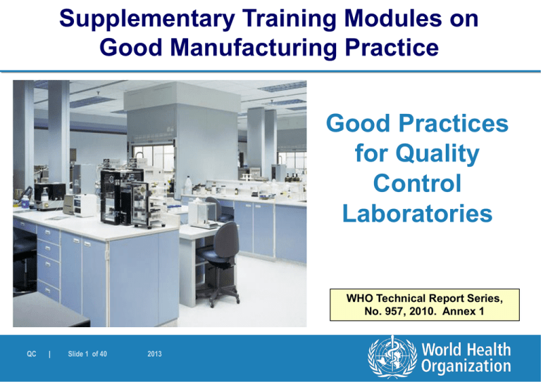 GMP Updated Training Modules