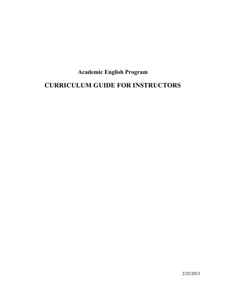 Academic English Program