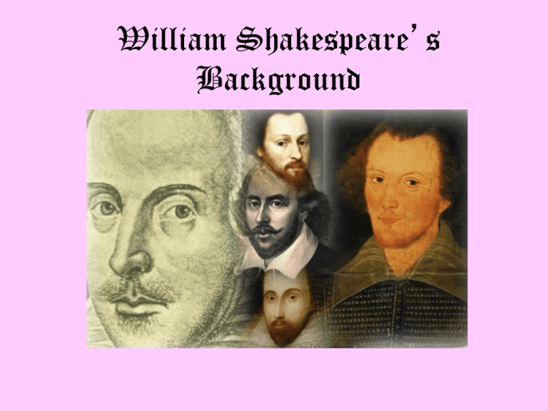 William Shakespeare's Background