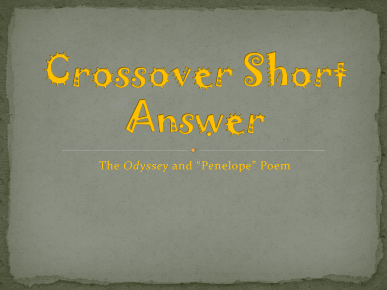 Crossover Short Answer