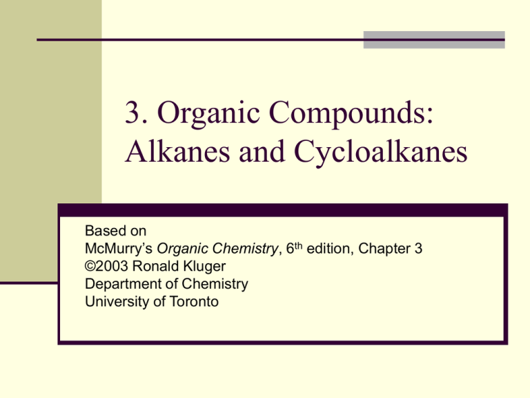 Alkanes and Cycloalkanes: Organic Chemistry Presentation