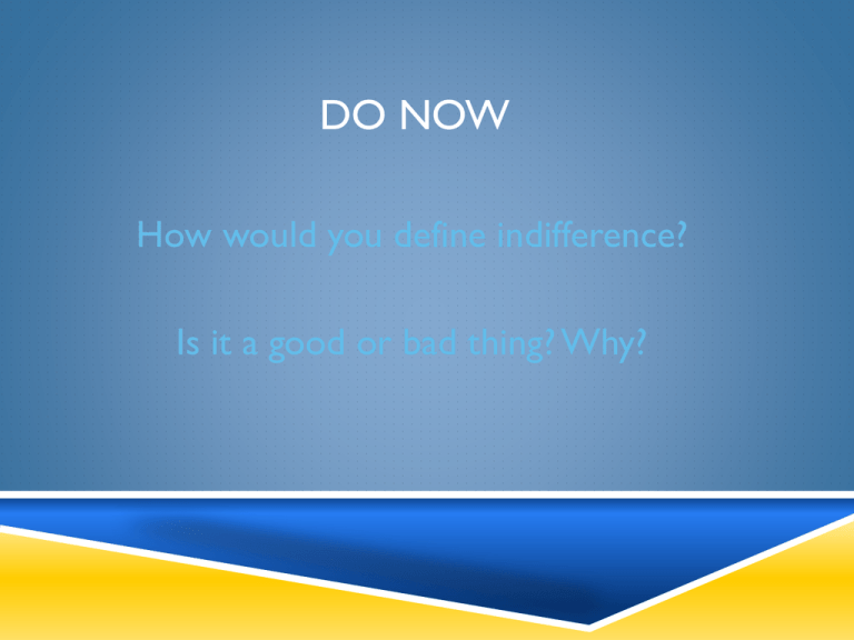 Rhetorical Appeals & Indifference: Elie Wiesel Speech Analysis