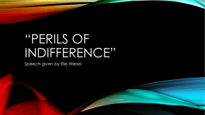 Rhetorical Appeals & Indifference: Elie Wiesel Speech Analysis