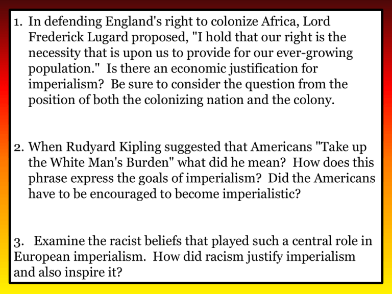 Imperialism: Motivations, Examples, and Legacies