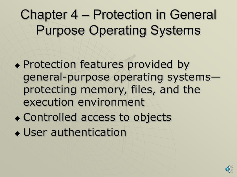 Operating System Protection Mechanisms