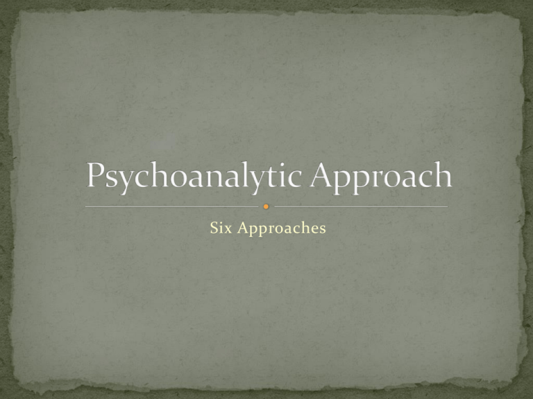 Psychoanalytic Approach