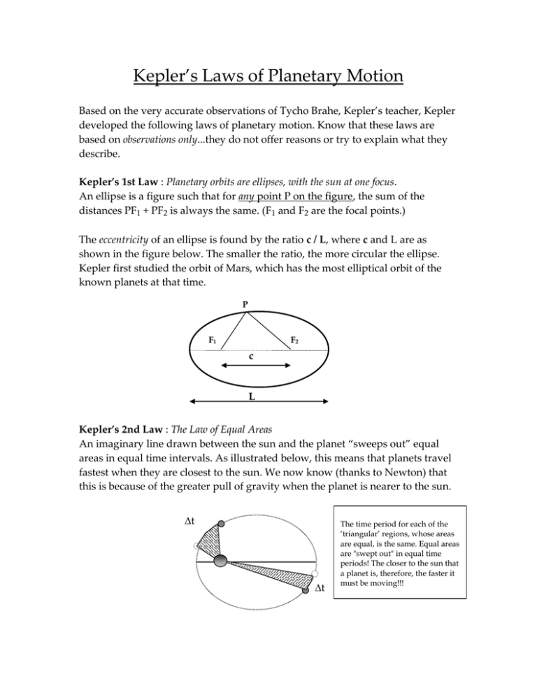 Kepler's Laws & Universal Gravitation Worksheet
