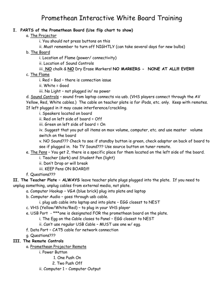 Promethean Board Training: Interactive Whiteboard Guide