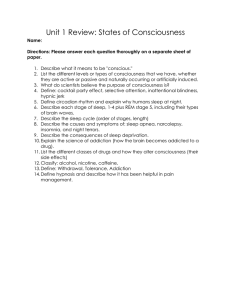 CONCEPTS IN THE PSYCHOLOGY CONSCIOUSNESS: