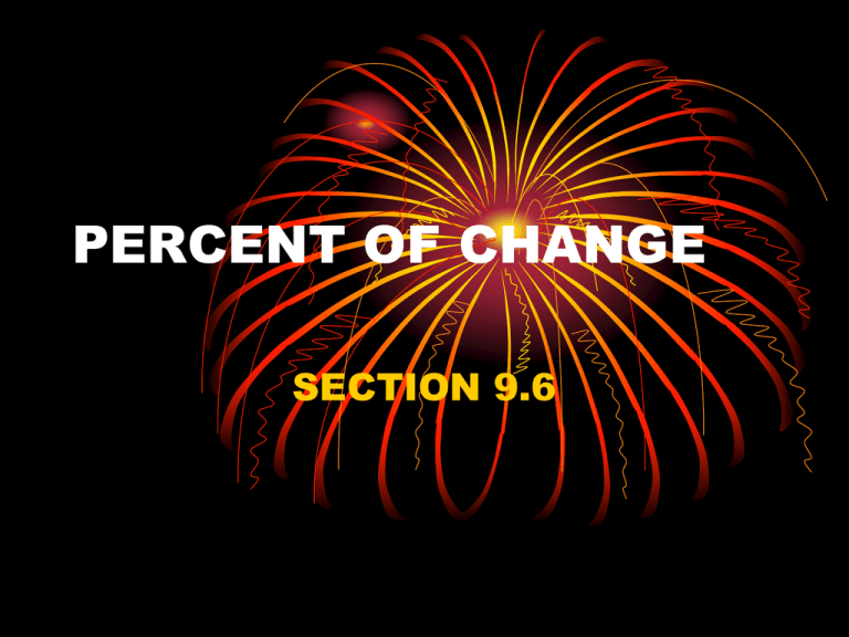 PERCENT OF CHANGE percent-of-change