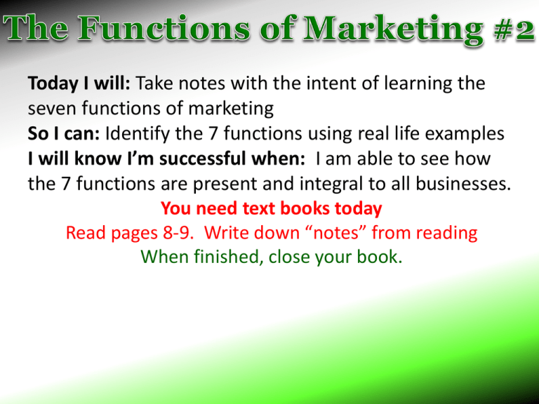 Functions Of Marketing functions-of-marketing
