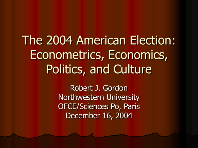 The 2004 American Election