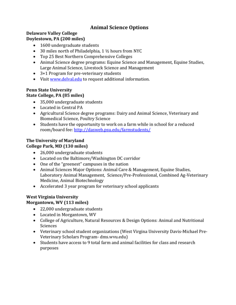 animal science major